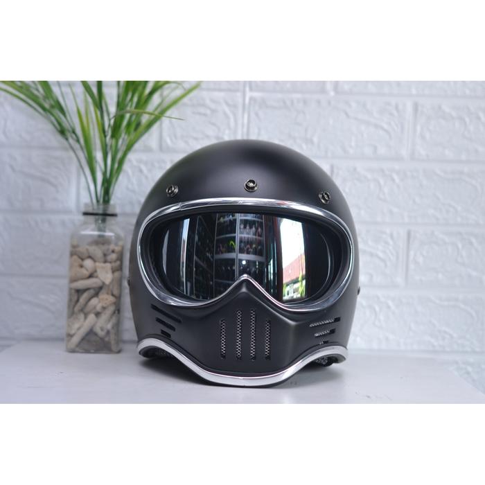 Jual HELM CUSTOM CAKIL SIMPSON M30 LIST CHROME WITH INNER VISOR ( MR ...