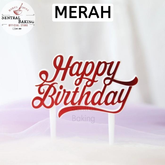 Jual Topper Cake Happy Birthday (TB18) / Toppers Tulisan Ulang Tahun ...