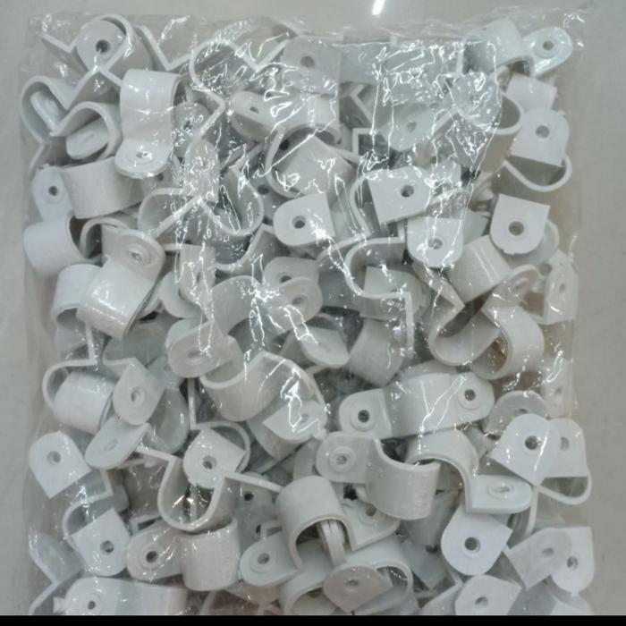 Jual Klem pipa conduit / clem pipa 20 mm polos isi 100pcs - Jakarta ...