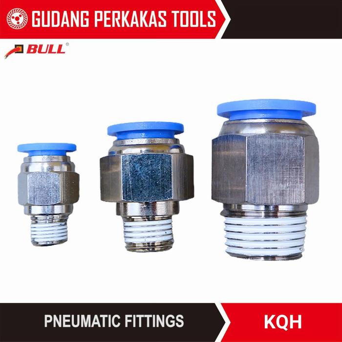 Jual Pneumatic fittings / sambungan selang pu type KQH / PC - 10-02 ...