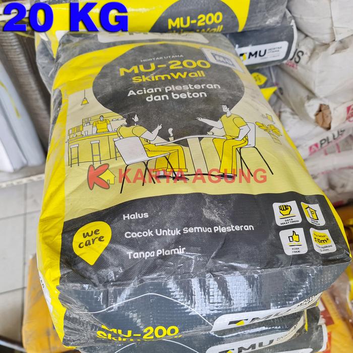 Jual Semen Acian Instan MU 200 SkimWall 20 KG MORTAR UTAMA Plesteran ...