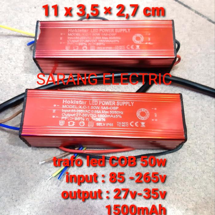 Jual driver ballast led 50w 50watt driver trafo led sorot pju 50w ...