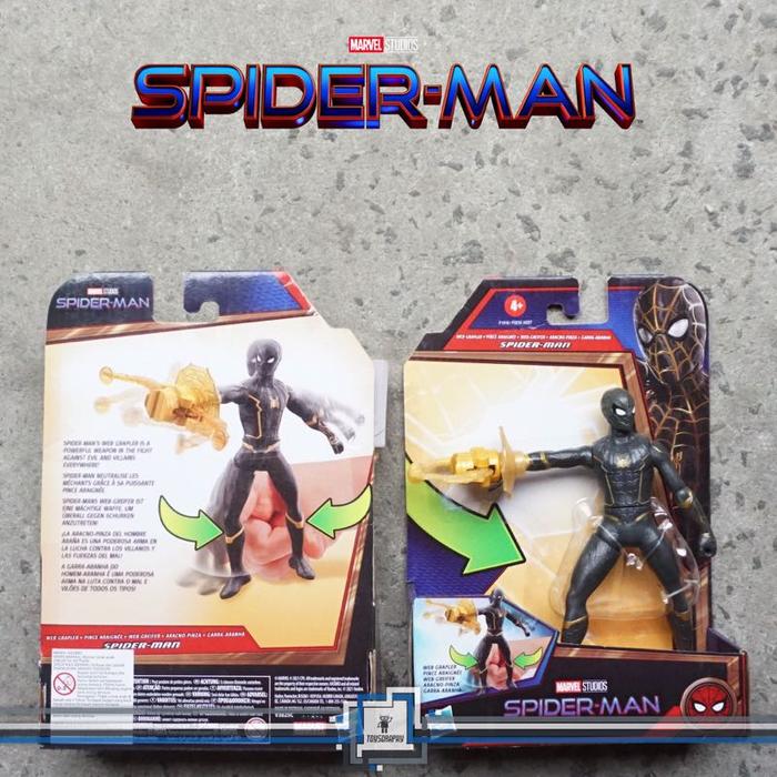Jual Spider Man 3 Web Grappler Spiderman Black Gold 6" Figure No Way ...