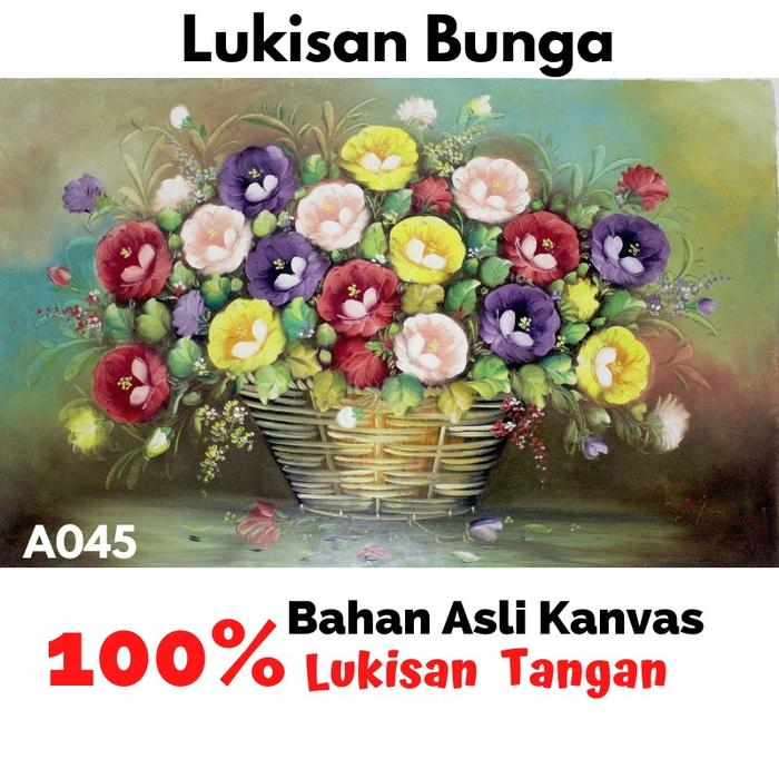 Jual Lukisan Dinding Bunga Besar Lukisan Kanvas Hiasan Dinding Ruang ...