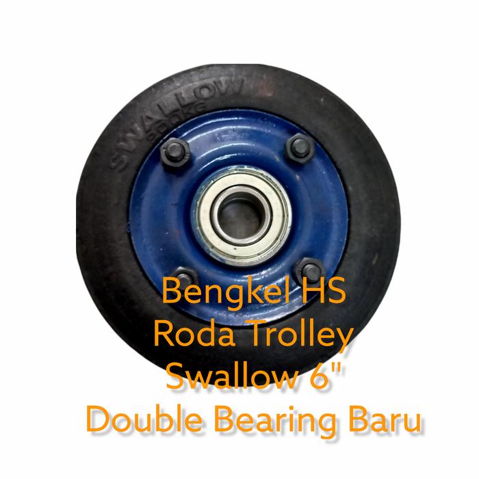 Jual Roda Ban Lori Lory Troli Trolley 6 " Inch 200 Kg Swallow Bearing ...