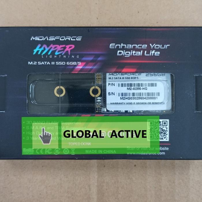 Jual SSD M2 M.2 Sata III 2280 256gb Midasforce Midas Force Hyper ...