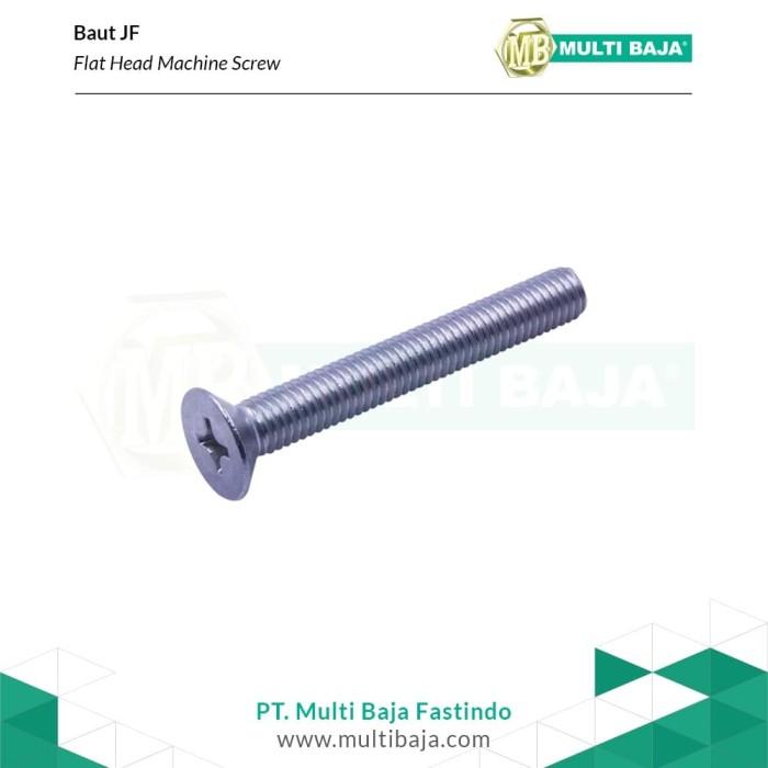 Jual Baut JF Stainless Steel 304 M2 x 12 (Flat Head Mahine Screw ...