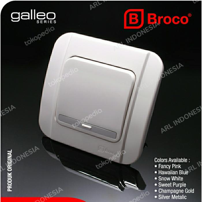 Jual BROCO Saklar Tunggal Single GALLEO engkel Putih G161 galeo white ...