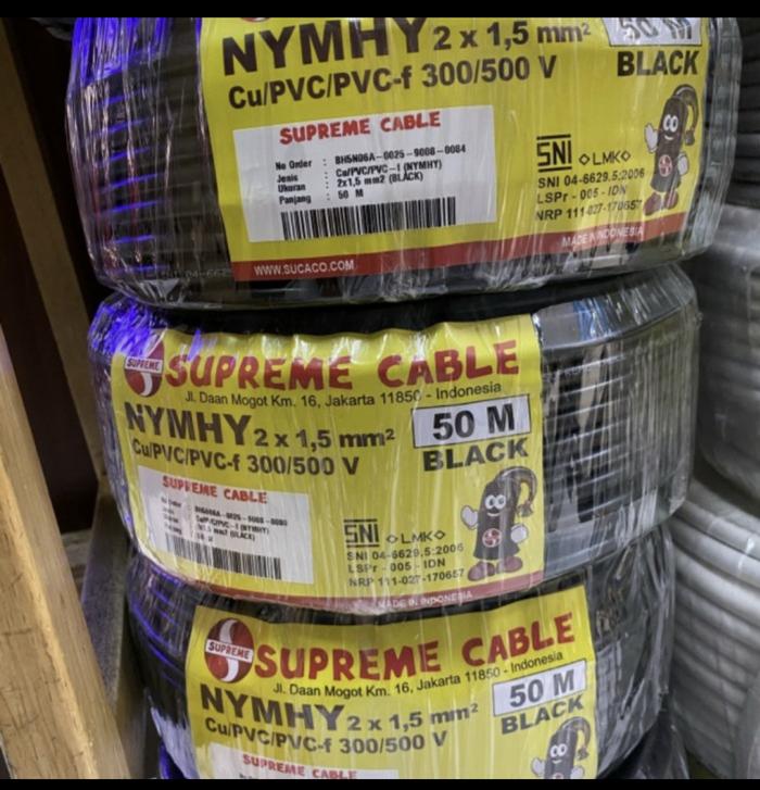 Jual Kabel NYYHY / NYMHY 2x1.5mm SUPREME (harga per meter) - Jakarta Pusat - Tebs elektrikal ...