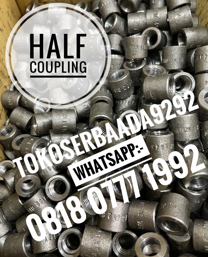 Jual Half Coupling Screw / Drat Ansi 3000 size 1/2" inch / DN15 CS Besi ...