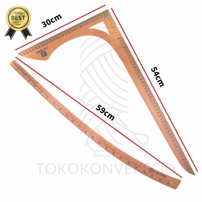 Jual Penggaris Pola 1 Set Siku Lengkung Merk FS - Jakarta Barat ...
