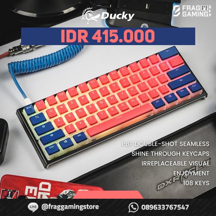 Jual Ducky Dual Color Pudding Keycaps PBT for Mechanical Gaming ...