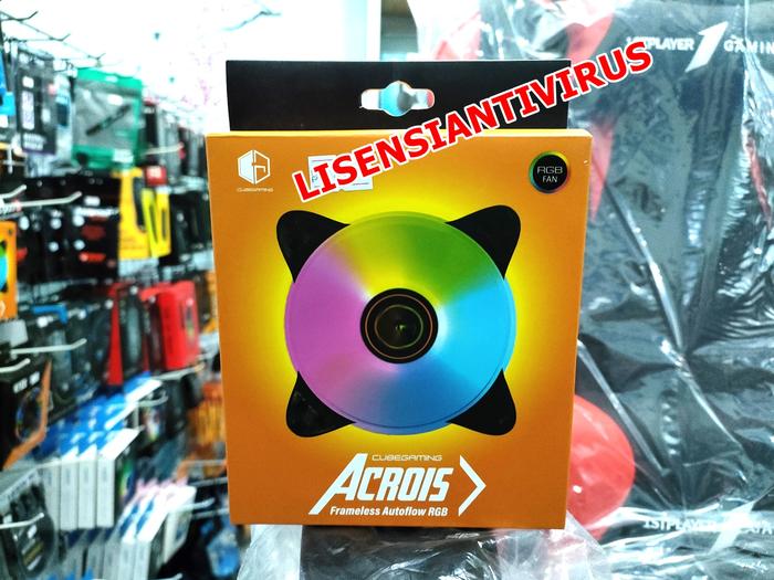 Jual FAN CUBE GAMING ACROIS FRAMELESS RGB RAINBOW LED 12CM 1200RPM ...
