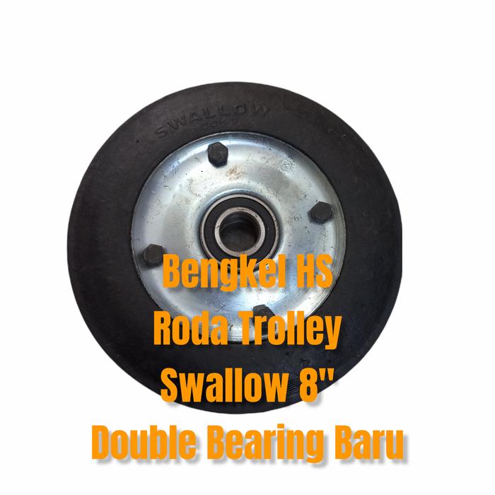 Jual Roda Ban Lori Lory Troli Trolley 8 " Inch 500 Kg Swallow Bearing ...