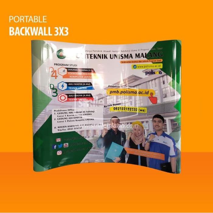 Jual PORTABLE BACKWALL 3X3 & 3X4 LURUS & CURVE BACKDROP TANPA CETAK ...