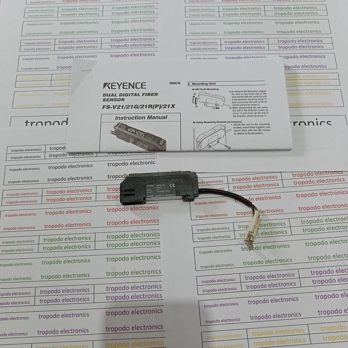 Jual Dual Digital Fiber Sensor Amplifier NPN Keyence FS V21 - Kab ...