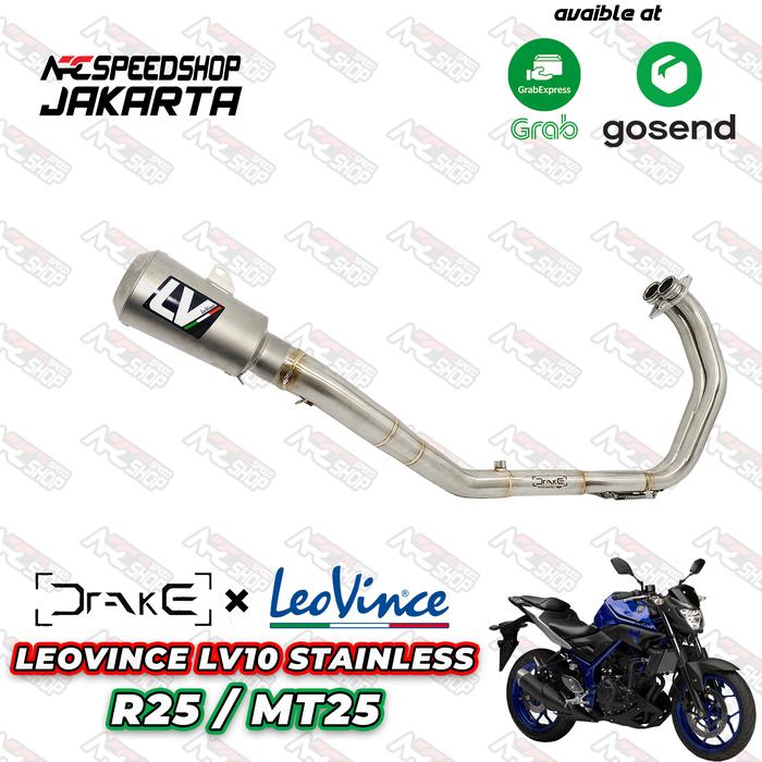 Jual KNALPOT HEADER R9 Drake Yamaha MT25 + SILENCER LEOVINCE SERIES ...