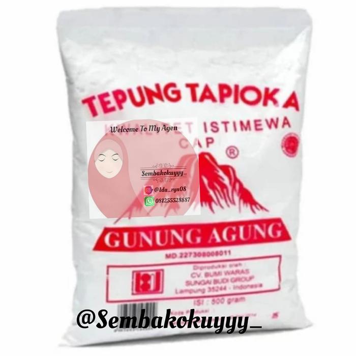 Jual Tepung Tapioka Gunung / sagu Cap PakTani Gunung Kemasan @500gram ...