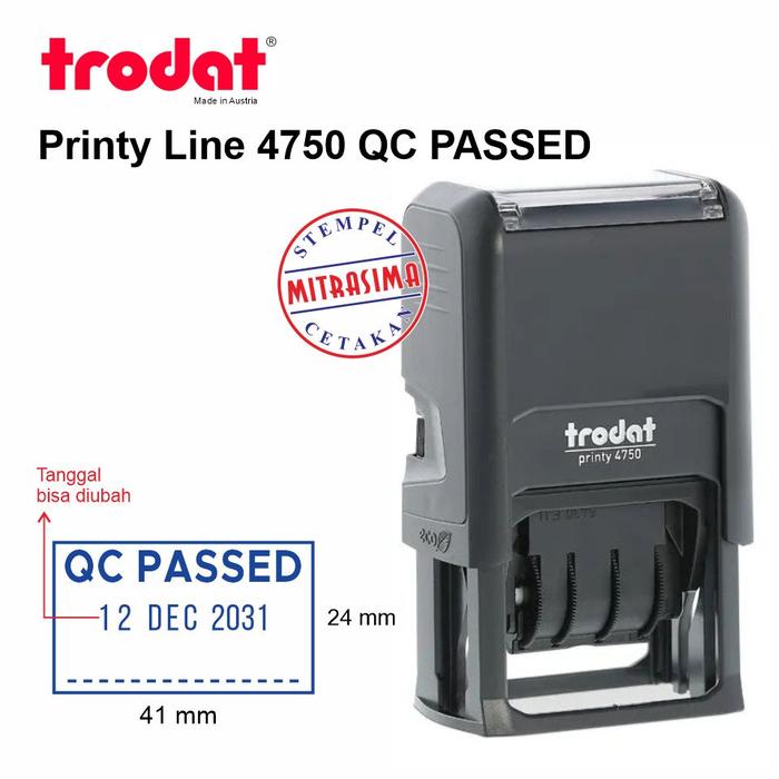Jual Stempel Trodat 4750 QC PASSED dengan tanggal ditengah - Jakarta Barat - Mitrasima Stamp ...