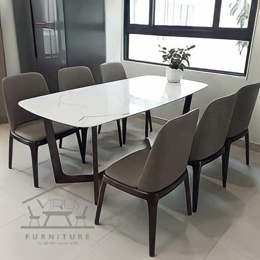 Jual dining table meja makan marmer - 4, 180x80 - Kab. Jepara - Garasi ...