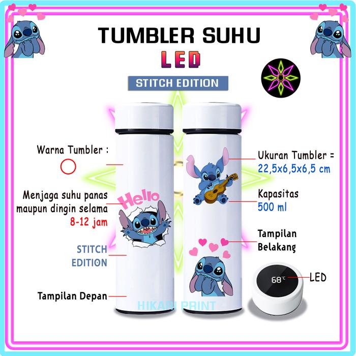 Jual Hikari Print Tumbler Led Sakura Stitch Botol Minum Stitch Tumblr ...