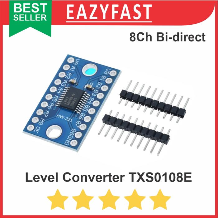 Jual TXS0108E 3.3V 5V 8 Ch Channel Logic Level Converter TTL Bi ...