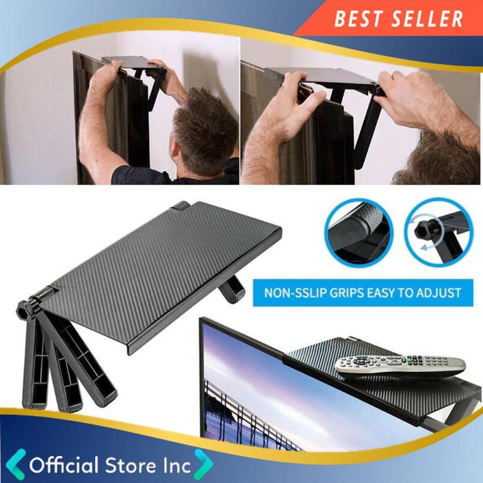 Promo Bracket Holder Rak Mini TV Monitor PC Meja Gantung Tempat Remote ...