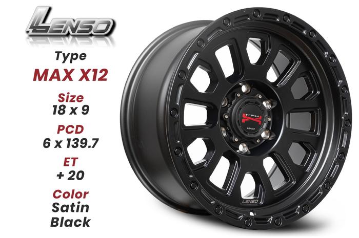 Jual Velg Lenso Max X12 Ring 18 Pajero Fortuner Hilux DC L200 Strada ...