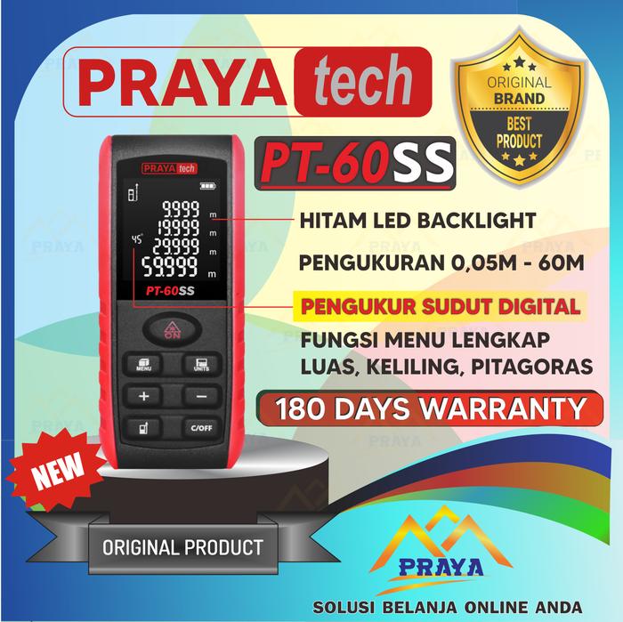 Jual BARU !!! PRAYATECH METERAN LASER DISTANCE METER 40M 60M 80M 100M ...