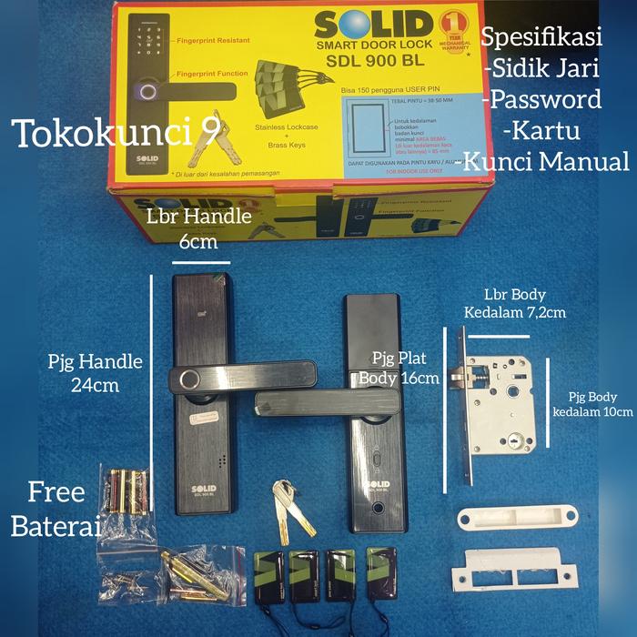 Jual Murah Kunci Digital Solid SDL 900 BL Smart Door Lock Solid - Jakarta Pusat - Kunci 9 Kenari ...