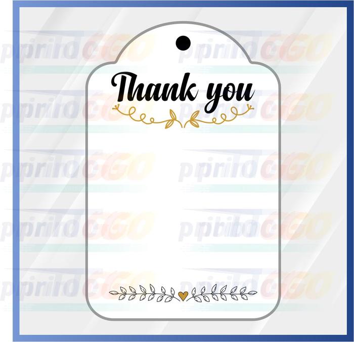 Jual HANG TAG POLOS / HANG TAG CUSTOM / KARTU UCAPAN HANG TAG - THANK ...