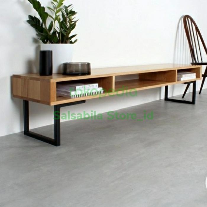 Jual Meja TV Minimalis Kayu Solid Mahoni Kaki Besi - Kab. Lebak - PT ...