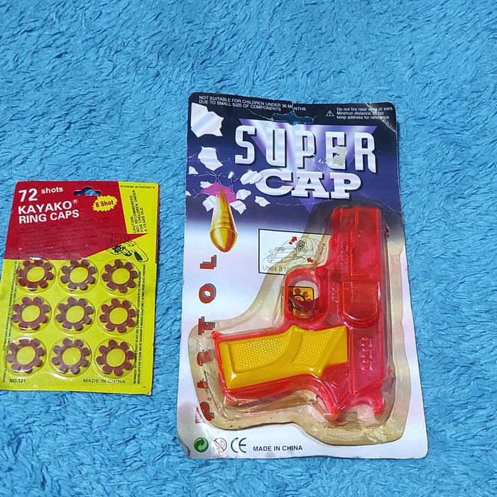 Jual Mainan pistol doblis dompis Super Cap Gun FN transparan NOS jadul ...