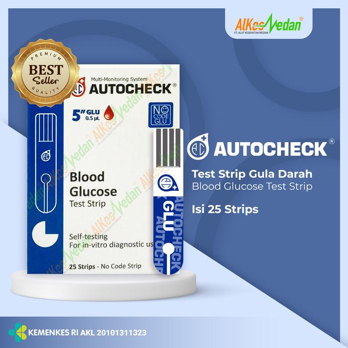 Jual STRIP GULA AUTOCHECK REFILL GLUCOSE AUTO CHECK ISI 25 STRIP - Kota ...