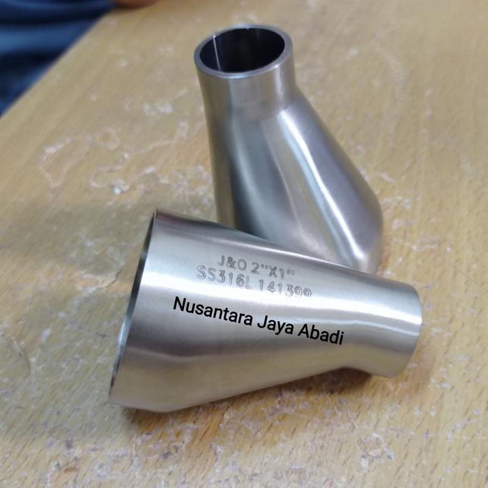 Jual Reducer Eccentric Sanitary Stainless 316 L 2 x 1 " inchi Eksentrik ...