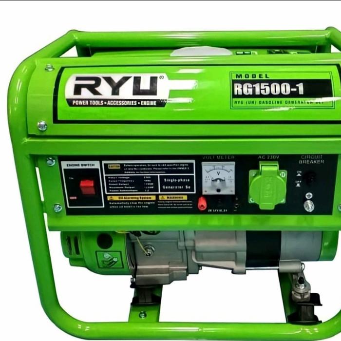 Jual GENSET RYU RG 1500-1 GASOLINE GENERATOR SET TEKIRO RYU RG1500-1 ...
