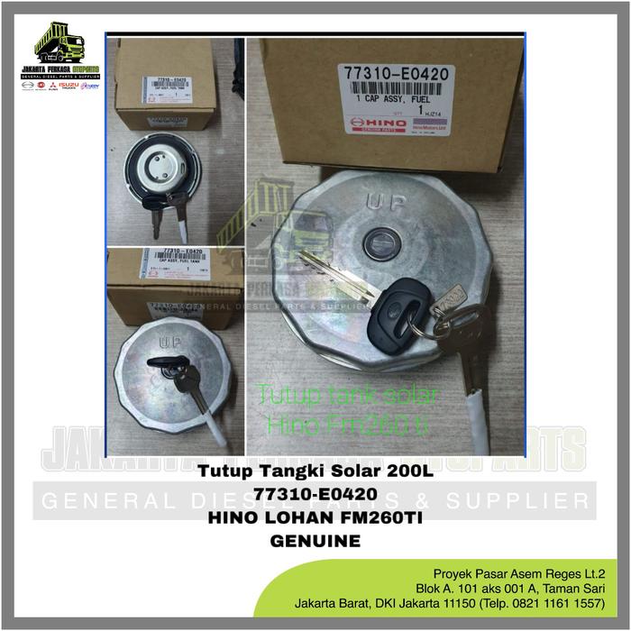 Jual TUTUP TANGKI SOLAR 200L 77310-E0420 HINO LOHAN FM260TI GENUINE ...