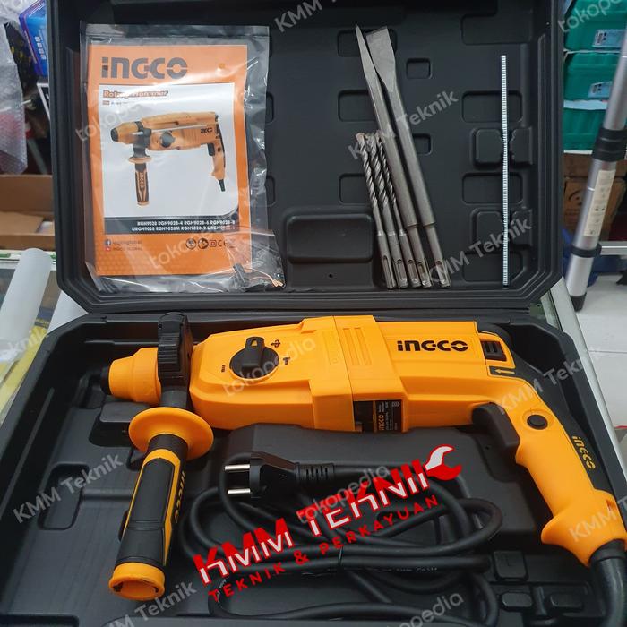 Jual INGCO RGH9028 MESIN BOR BETON ROTARY HAMMER DRILL 26MM 800W IMPACT ...