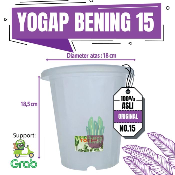 Jual POT YOGAP BENING TRANSPARAN TINGGI POT BUNGA TANAMAN HIAS ORI ...