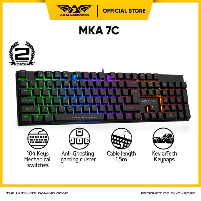 Jual Keyboard mechanical gaming armaggeddon mka 7c blue switch full ...
