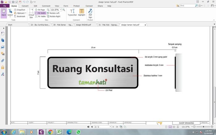 Jual Door Sign Ruang Konsultasi Uk. 20cm x 7cm - Jakarta Barat - Gosign ...