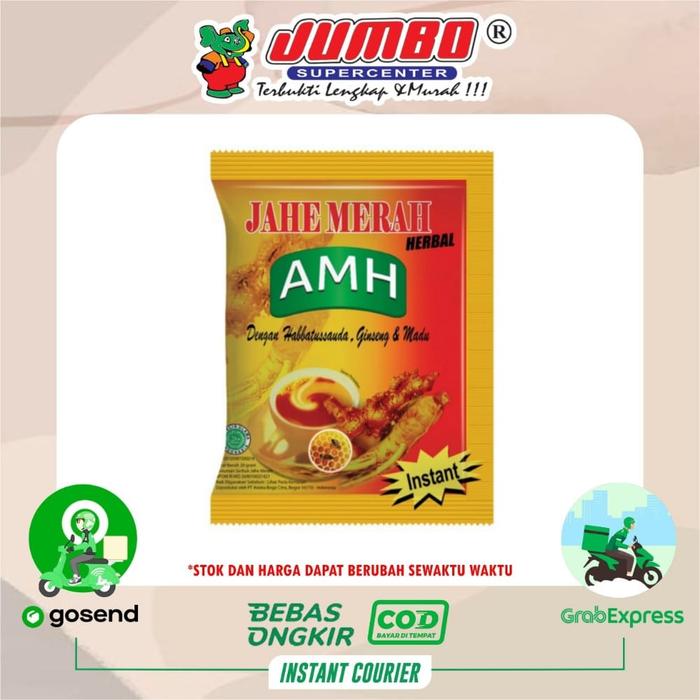 Jual AMH Jahe Merah Herbal 1 Renceng Isi 6 Sachet/Minuman Bubuk - Kab ...