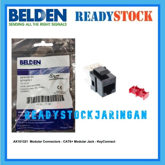 Jual Belden AX101321 S1 Modular Jack Cat 6+ UTP RJ45 - Black - Jakarta ...