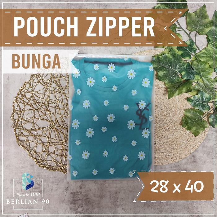 Promo Plastik Zipper Pouch Motif Bunga 28 x 40 / Zipper Bag / Travel ...