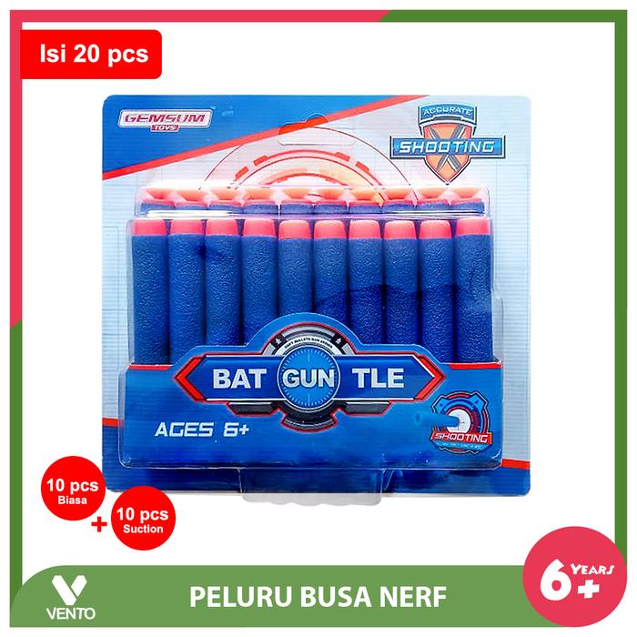 Jual Peluru Pistol Nerf Suction / Busa Nerf Darts soft bullet biru - 20 ...