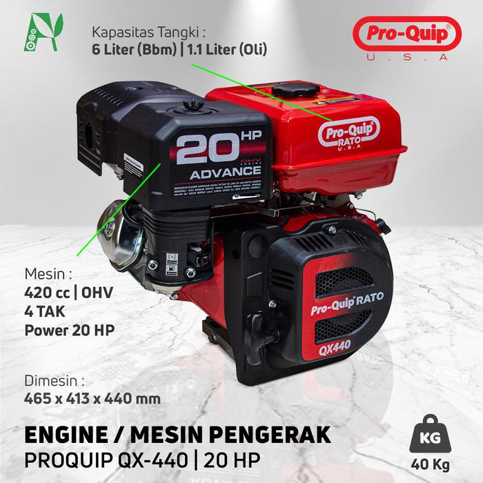 Jual Mesin Penggerak Engine Bensin 4 TAK 20 HP Proquip QX 440 QX440 ...