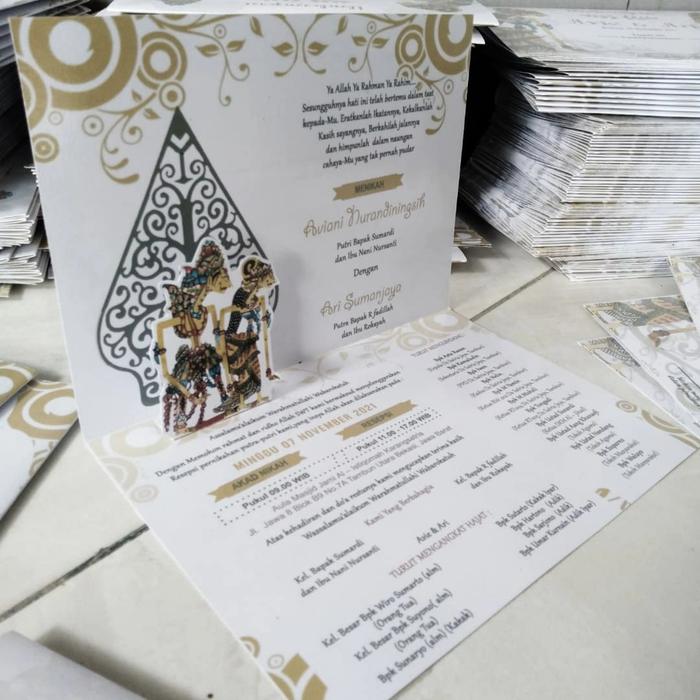 Promo Undangan Pernikahan Unik 3D Pop Up Tema Jawa Rama & Shinta - Kab ...