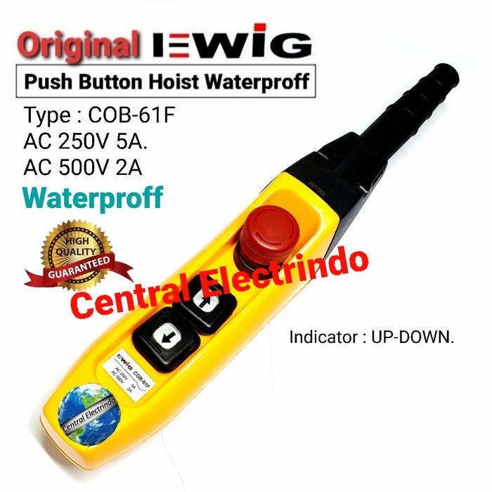 Jual Push Button Hoist EWIG COB-61F + Emergency Stop New Model ...