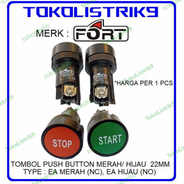 Jual Push Button 22mm Merk Fort Start/Stop / Tombol Push Button Merk ...