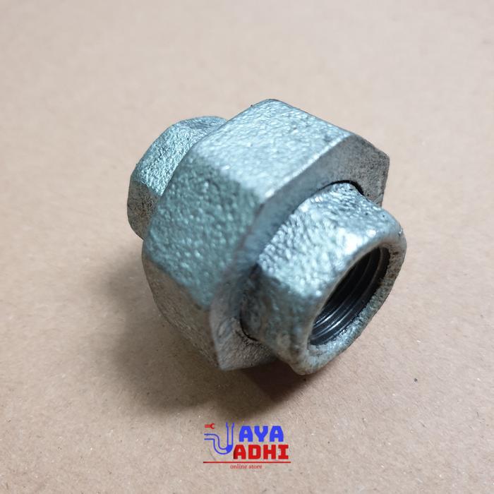 Jual GI Water Mur 1" - DN25 Galvanis Besi Union Moer - Kota Surabaya - Jayadhi | Tokopedia